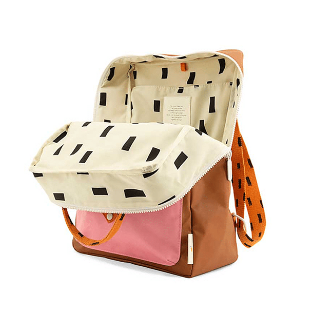 תיק גב מעטפה גדול חום/כתום sticky lemon - רוצ'ניק